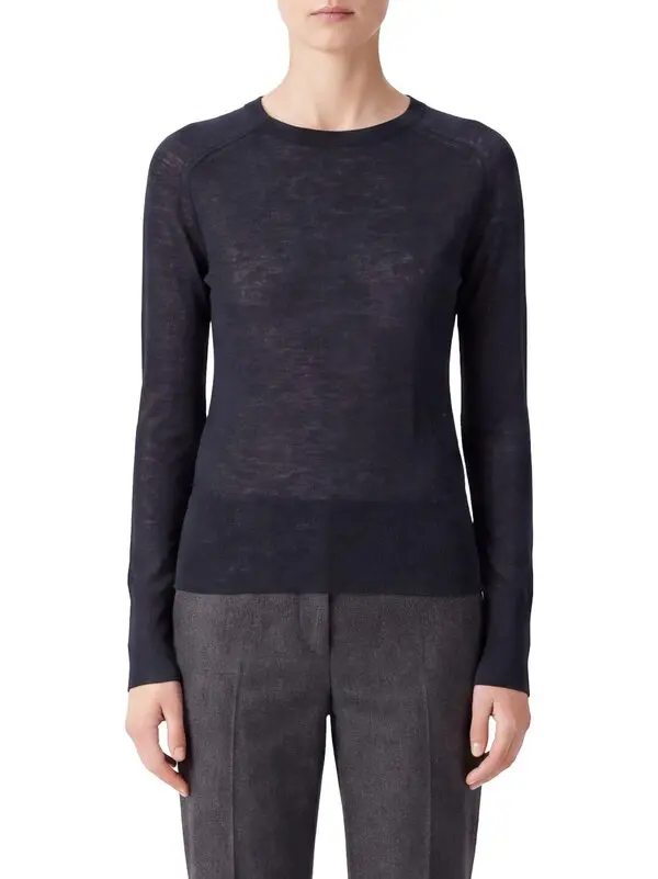 JOSEPH Slim Fit Crewneck Jumper In 100% Cashmere - Black