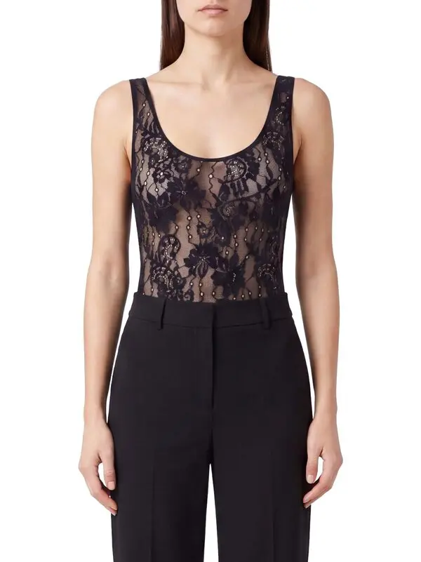 Zimmermann Lace Embellished Bodysuit - Black
