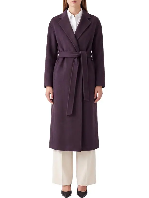 Filippa K Hooded Wool Robe Coat - Brown