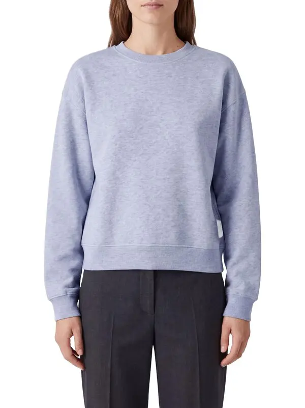 RÓHE Relaxed Fit Organic Cotton Crewneck Sweatshirt - Grey