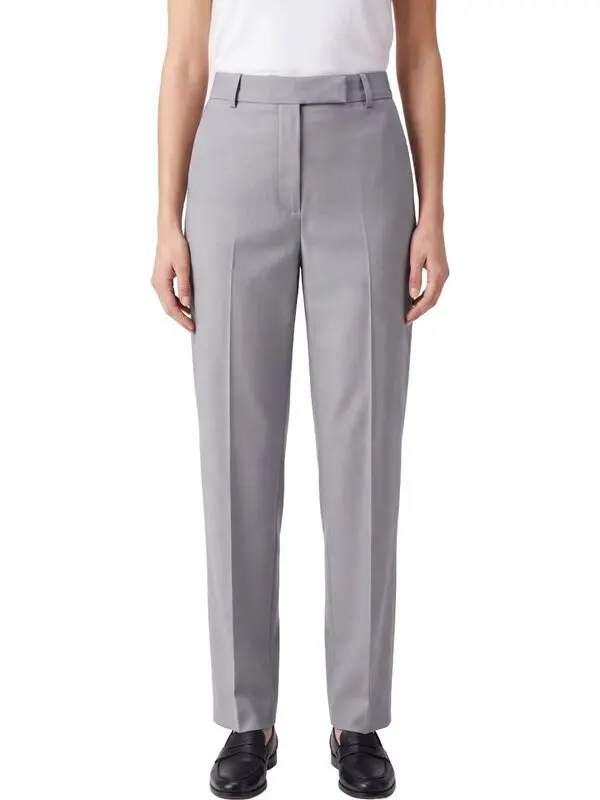 RÓHE High-waisted Straight-leg Trousers In Pure Virgin Wool - Brown