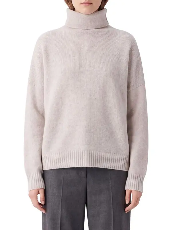 KUJTEN 100% Cashmere Turtleneck Jumper - Pink