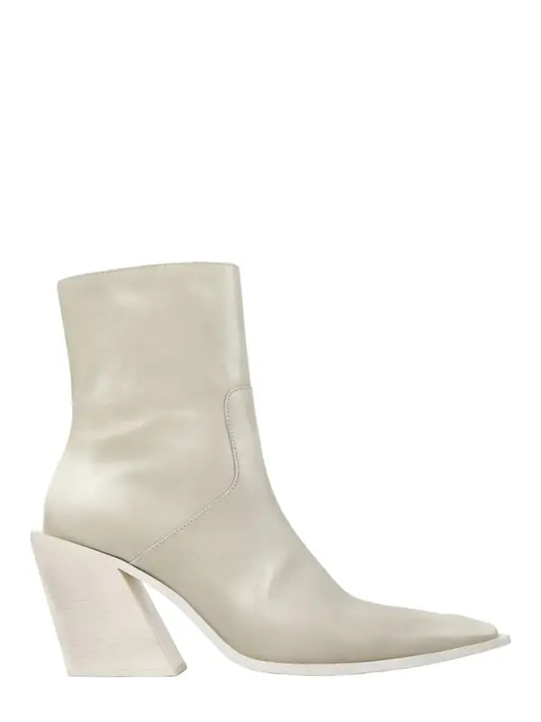 Camper Escandalo Leather Western Boots With Square Toe - Multicolor