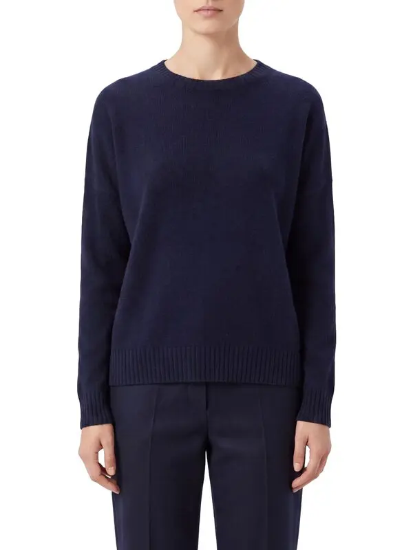 KUJTEN 100% Cashmere Crewneck Jumper - Black