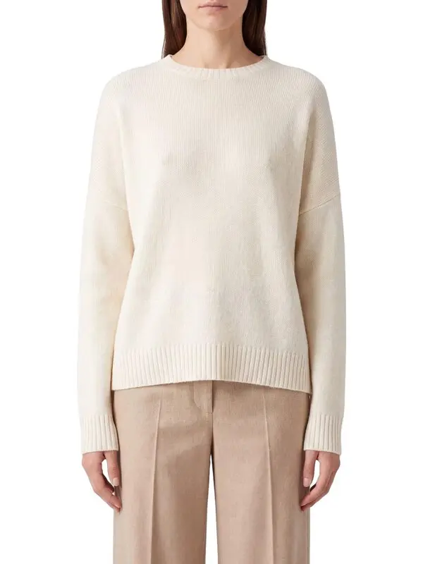 KUJTEN 100% Cashmere Crewneck Jumper - Blue