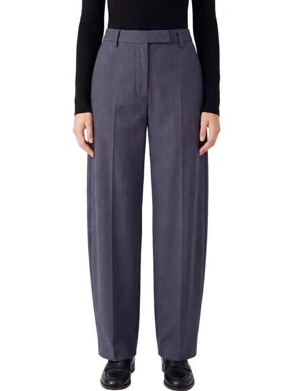 THELATEST Dina High-waisted Virgin Wool Blend Trousers - Grey