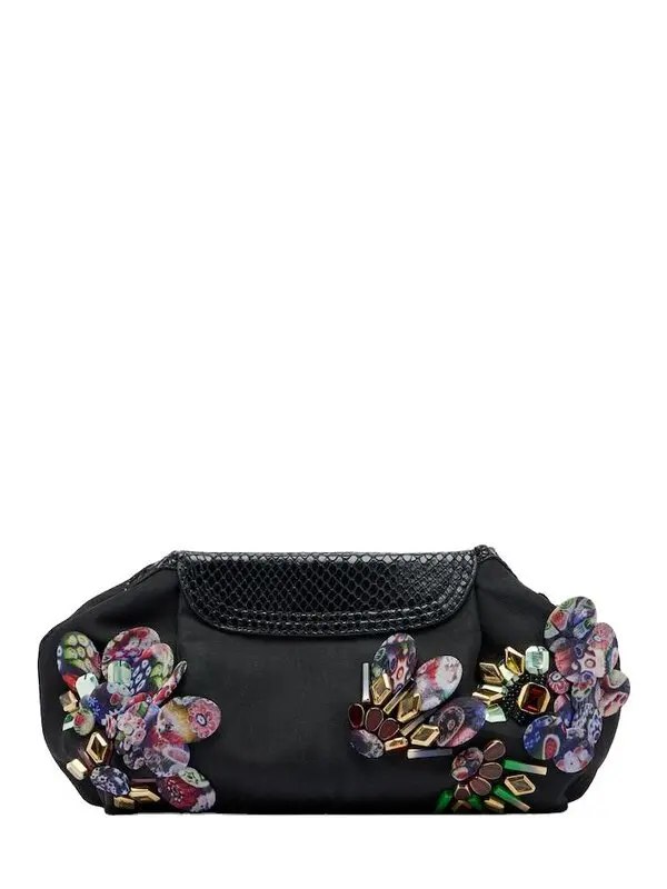 Dries Van Noten Embellished Clutch - Black