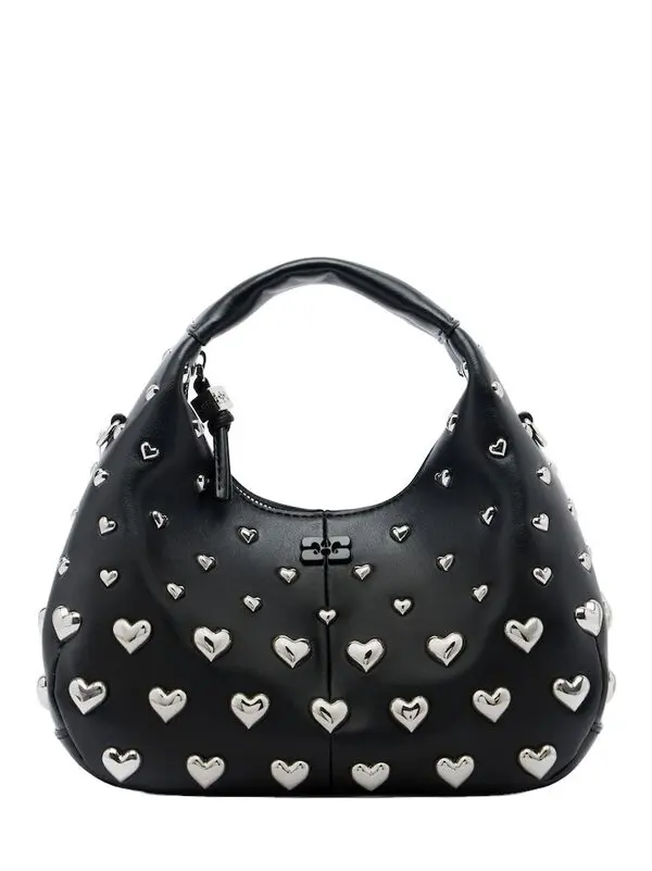 GANNI Mini Studded Top-handle Bag - Black