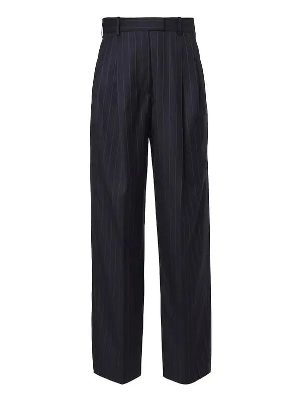Givenchy Wool Wide-leg Pants - Blue