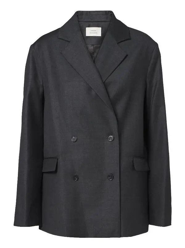 Loulou De Saison Donau Double-breasted Virgin Wool Blazer - Grey
