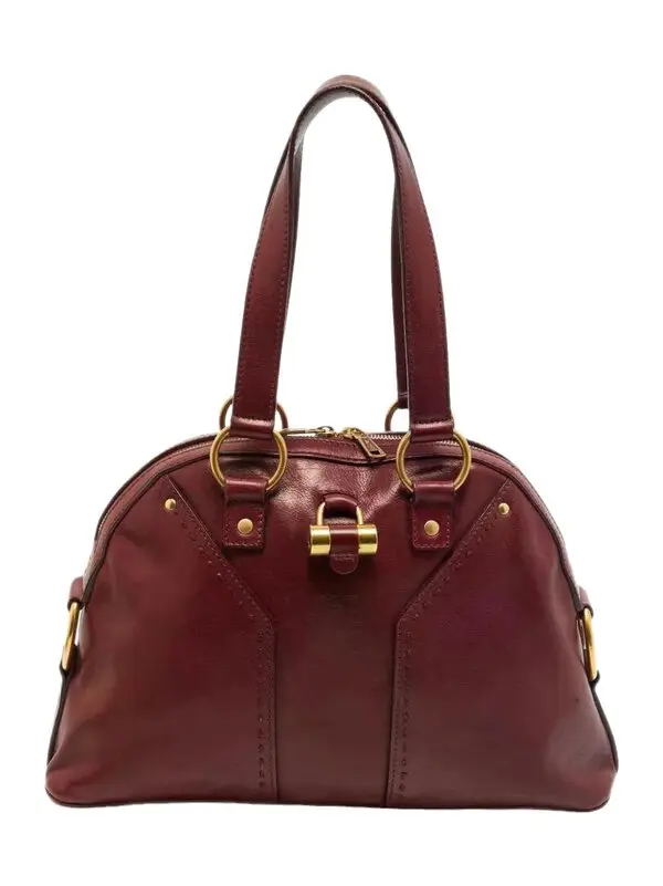 Saint Laurent Muse Leather Tote Bag - Red