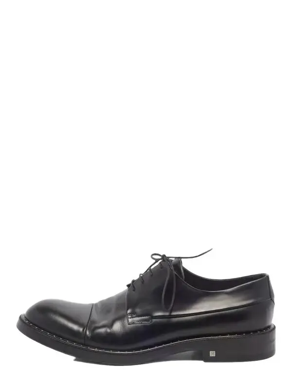 LOUIS VUITTON Micro-stud Leather Derby Shoes - Black