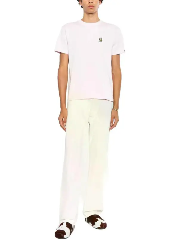 AGNES B. Logo Embroidered T-shirt - Pink