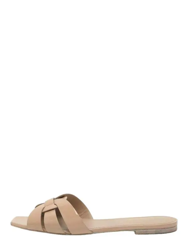 Saint Laurent Tribute Square-toe Sandals - Neutrals