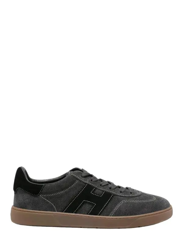Hogan Logo-patch Paneled Sneakers - Grey