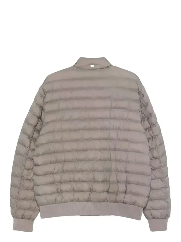 Herno Quilted High Neck Zip Up Jacket - Neutrals