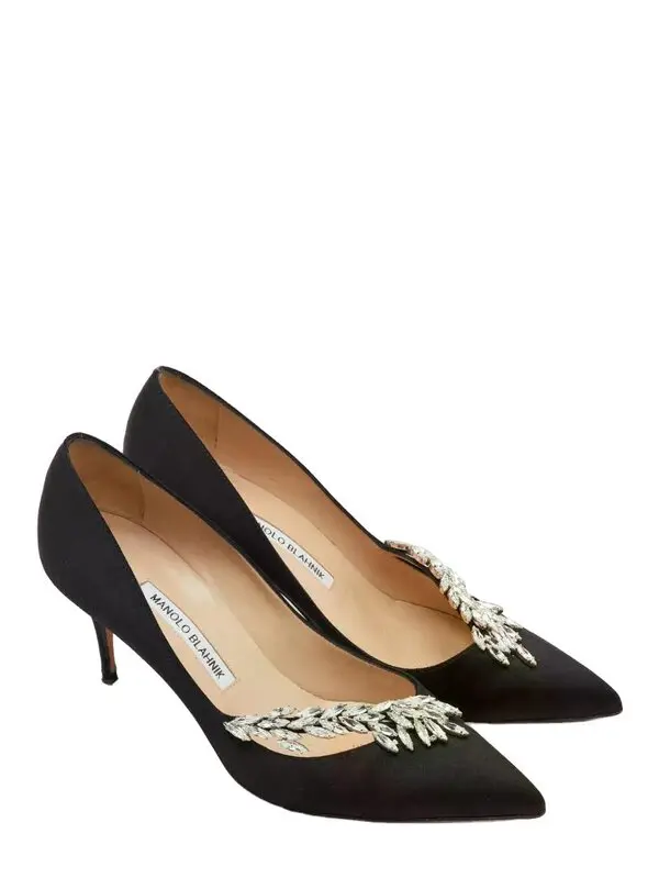Manolo Blahnik Nadira Crystal-embellished Pumps - Black