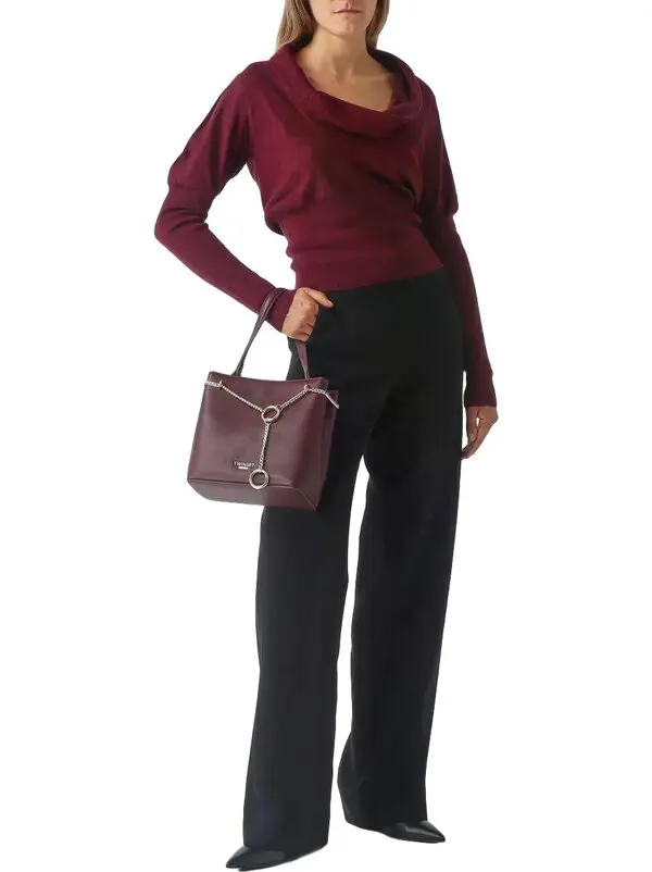 TWINSET Chain-link Logo-plaque Shoulder Bag - Red