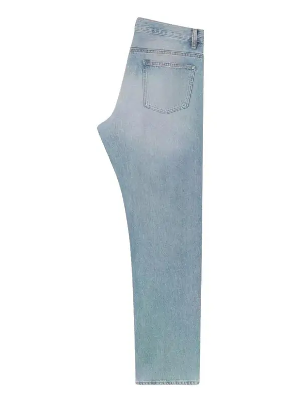 FRAME Faded Effect Straight-leg Jeans - Blue