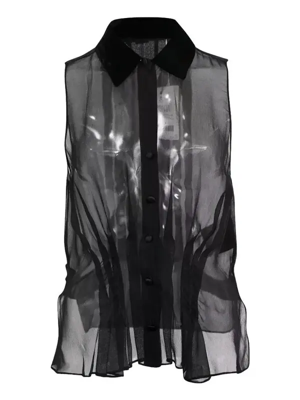 Alexander Wang Sheer Sleeveless Blouse - Black