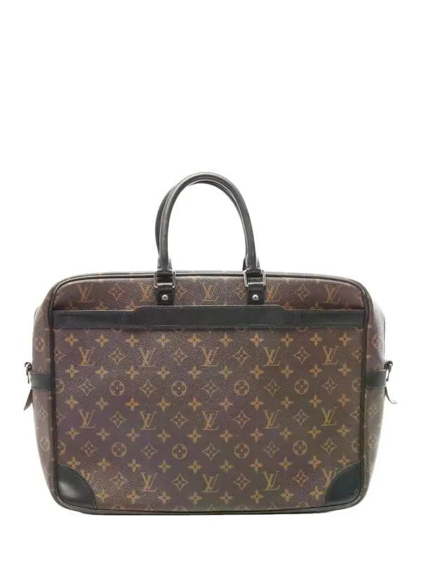 LOUIS VUITTON Monogram Macassar Business Bag - Brown