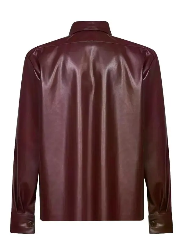 COSTUMEIN Long-sleeve Button-up Shirt Jacket - Red