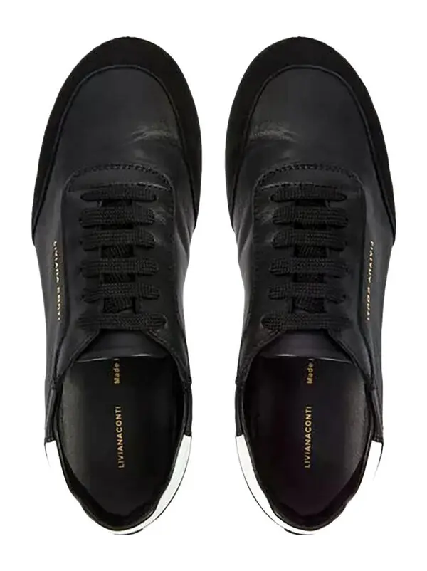 Liviana Conti Suede-panelled Leather Low-top Sneakers - Black