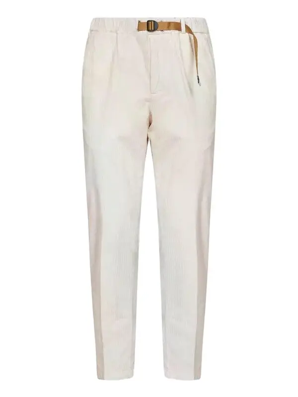 WHITE SAND Belted Corduroy Trousers - Neutrals