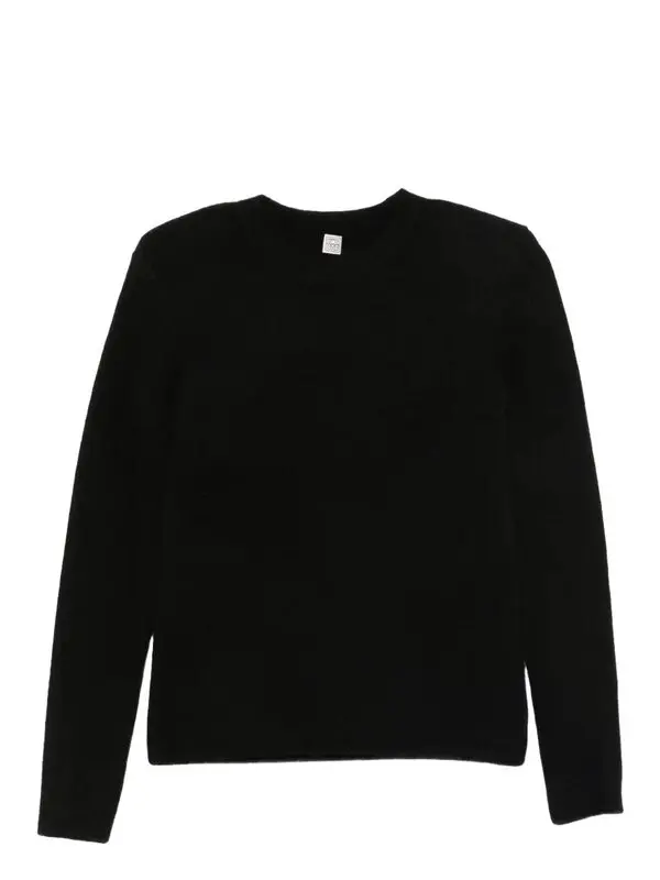 TOTEME Fine Knit Crew-neck Sweater - Black