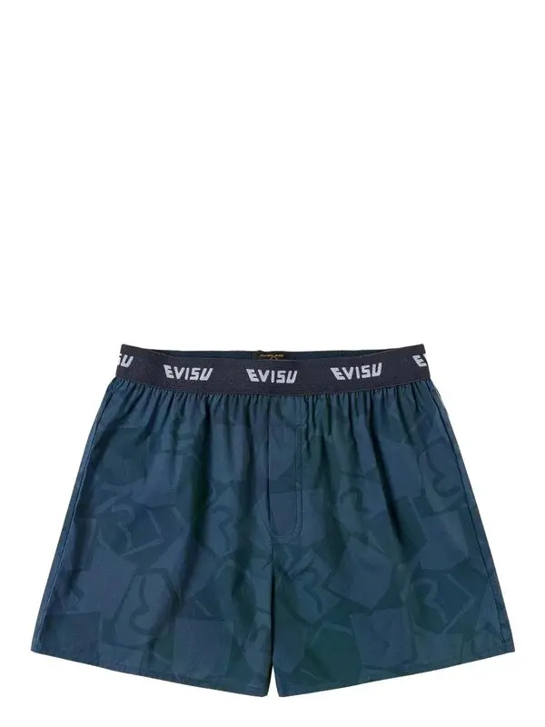EVISU Seagull Monogram Boxer Shorts - Blue