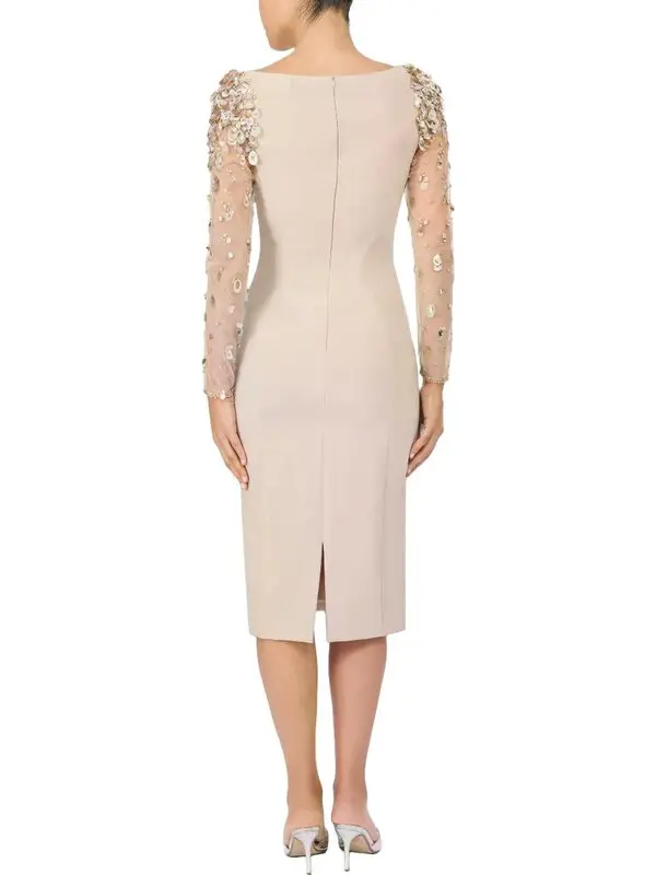 Jenny Packham Swift Dress Embellished Long Sleeve - Neutrals
