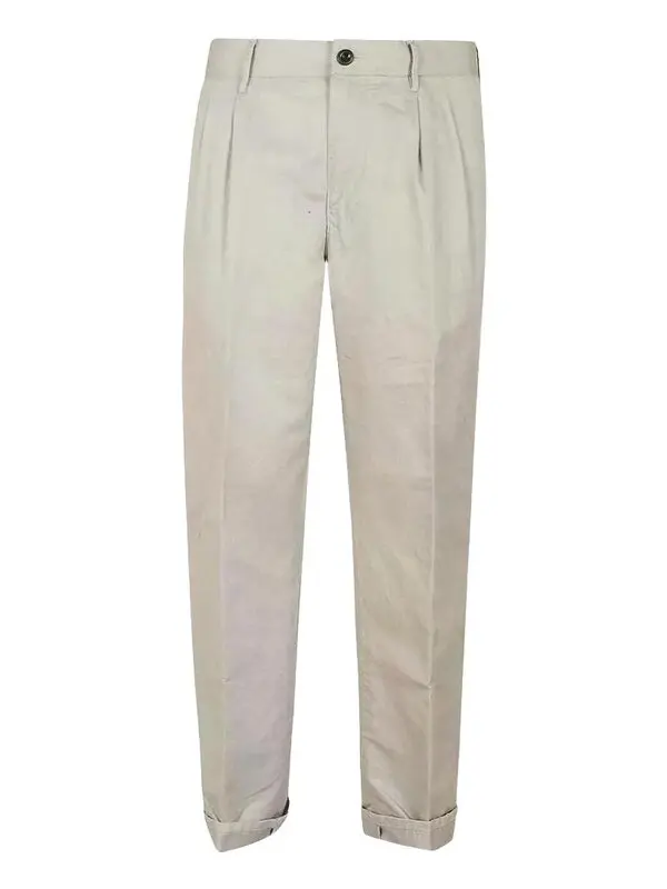 Incotex Textured Pleated Detail Trousers - Neutrals