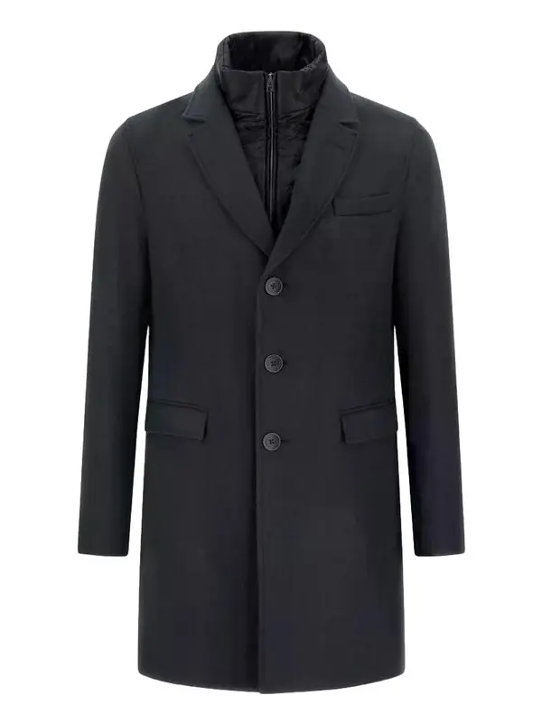 Herno Layered Single-breasted Coat - Blue