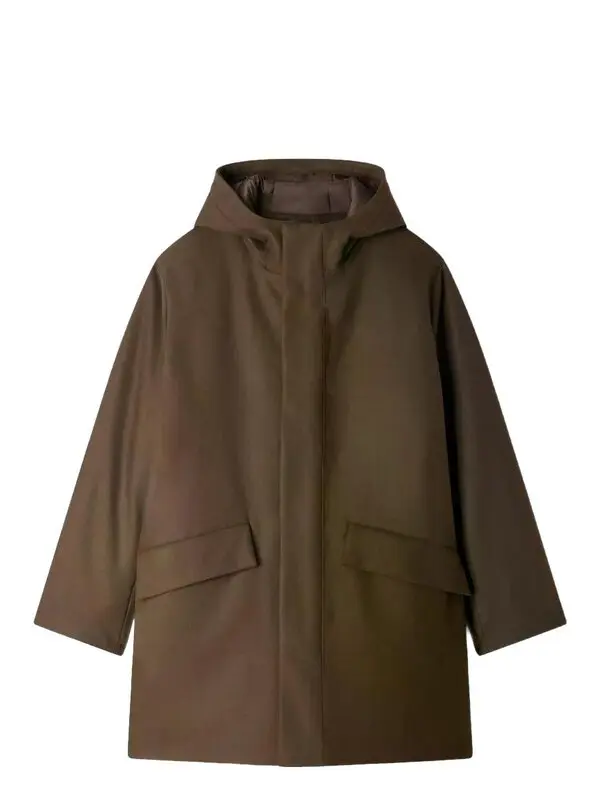 Sandro Hooded Zip-up Parka - Brown