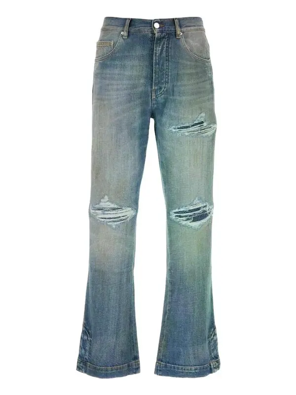 Amiri Distressed Flared Jeans - Blue