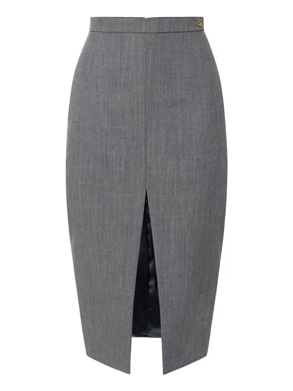 Elisabetta Franchi Wool Skirt - Grey