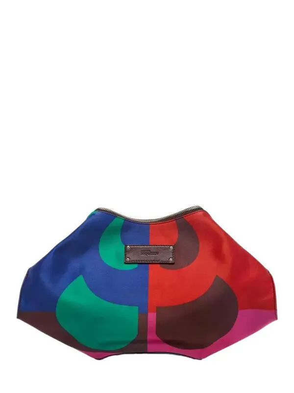 Alexander McQueen Abstract Print Clutch Bag - Red