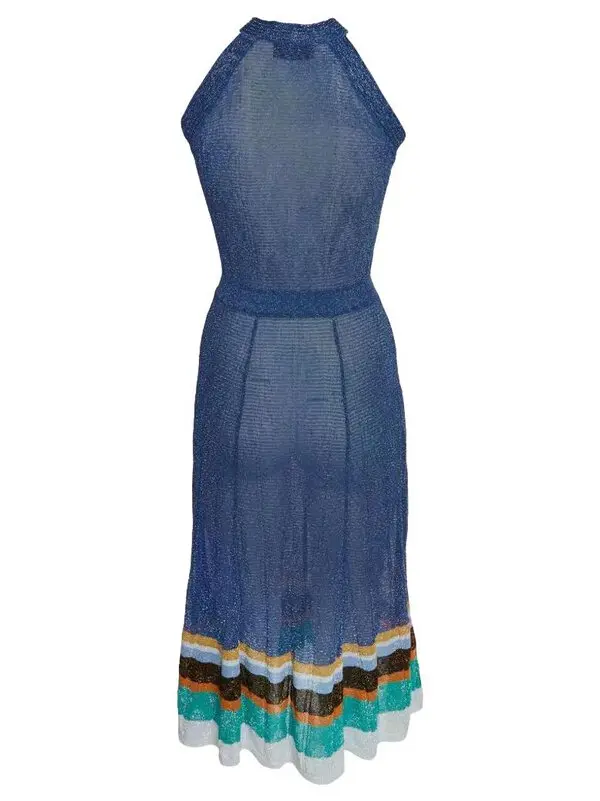 Missoni Sleeveless Knit Midi Dress - Blue