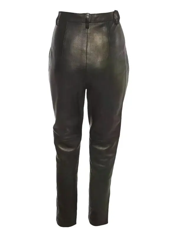 Magda Butrym Wembley Leather Pleated Trousers - Black