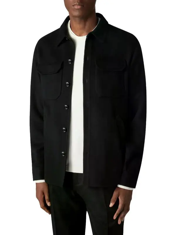 BRETT JOHNSON Button-up Shirt Jacket - Black