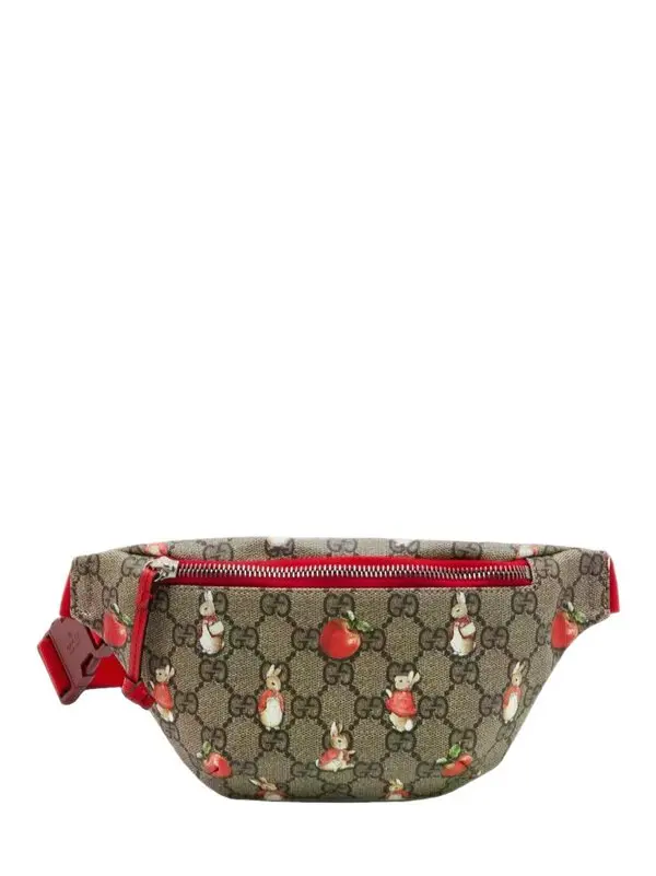 Gucci Gg Supreme Belt Bag With Peter Rabbit Print - Neutrals