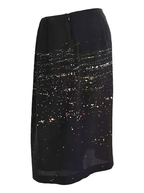 Dries Van Noten Printed Silk Mini Skirt - Black