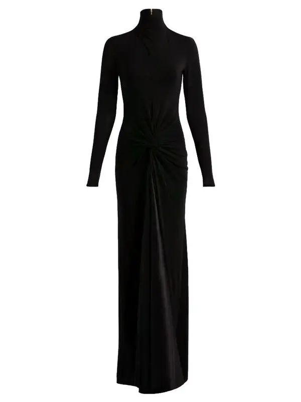 Silvia Tcherassi Knotted Cut-out Maxi Dress - Black