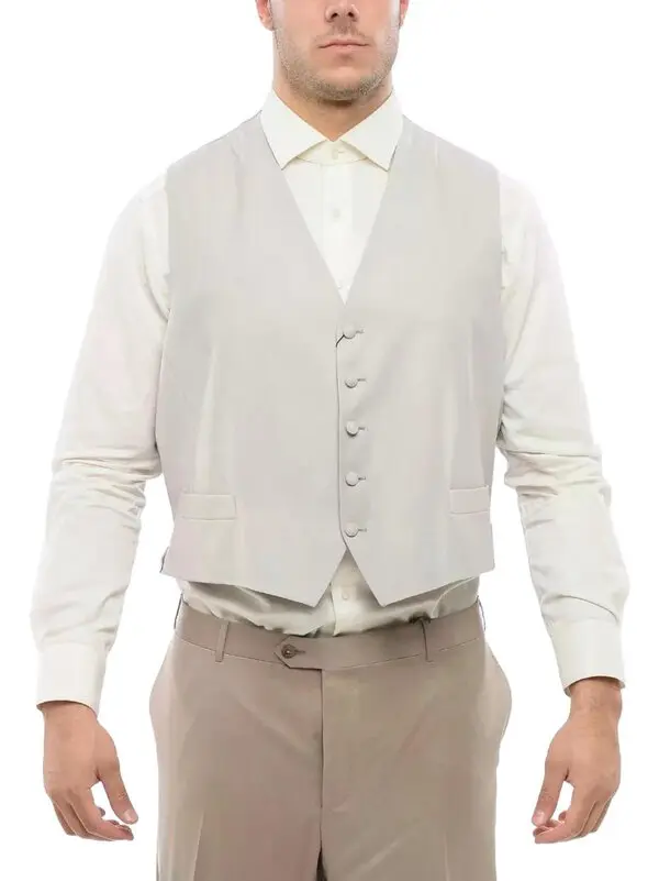 Corneliani Wool V-neck Waistcoat - Grey