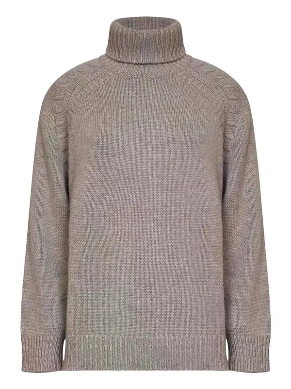 P.a.r.o.s.h Cable-knit Raglan-sleeve Sweater - Neutrals