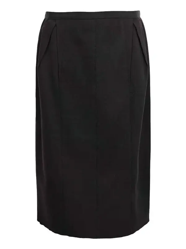 LANVIN Wool Midi Skirt - Black