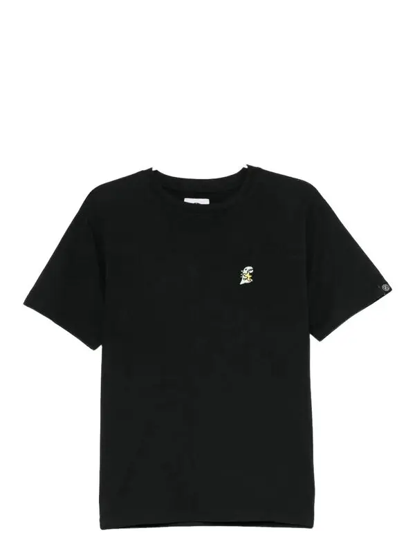 AGNES B. Embroidered Patch T-shirt - Black
