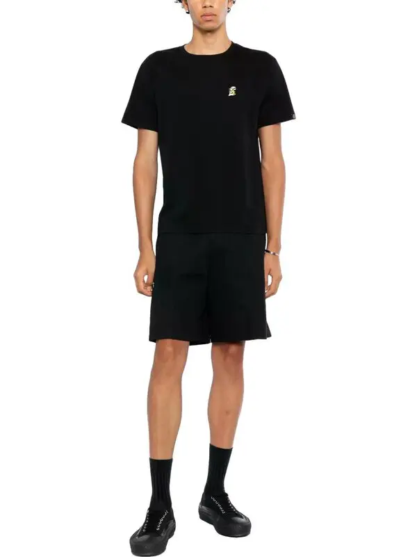 AGNES B. Embroidered Patch T-shirt - Black