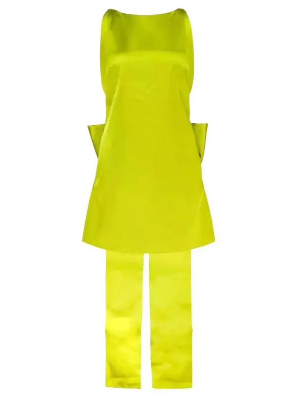 SELF-PORTRAIT Bow Detail Mini Dress - Yellow