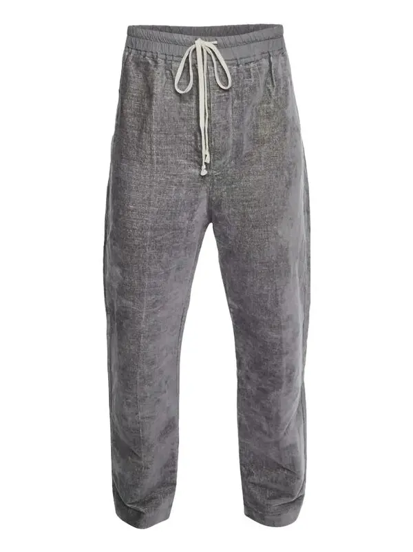 Rick Owens Dropped Crotch Track Pants - Grey
